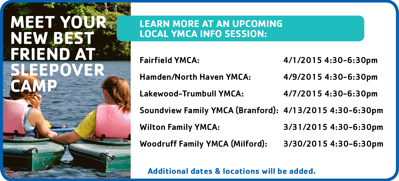 More Info Sessions Announced! - YMCA Camp Hi-Rock YMCA Camp Hi-Rock